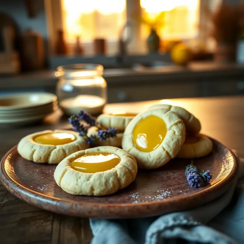 Бисквити с лимонов крем и лавандула - Рецепта