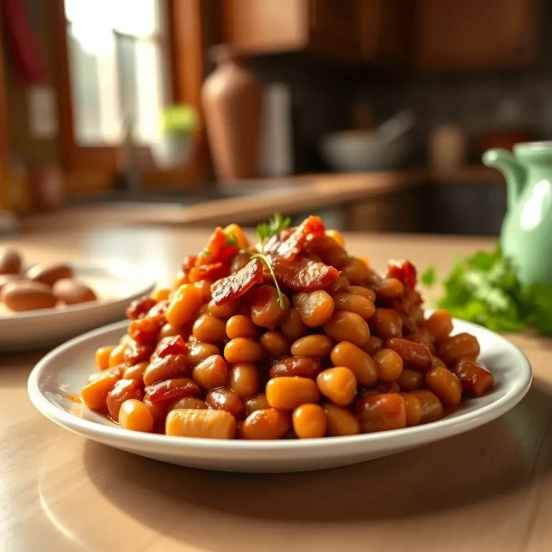 Боб с бекон - Рецепта