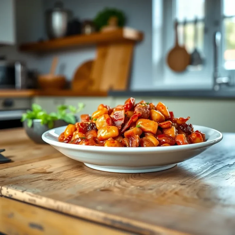 Боб с бекон на фурна - Рецепта