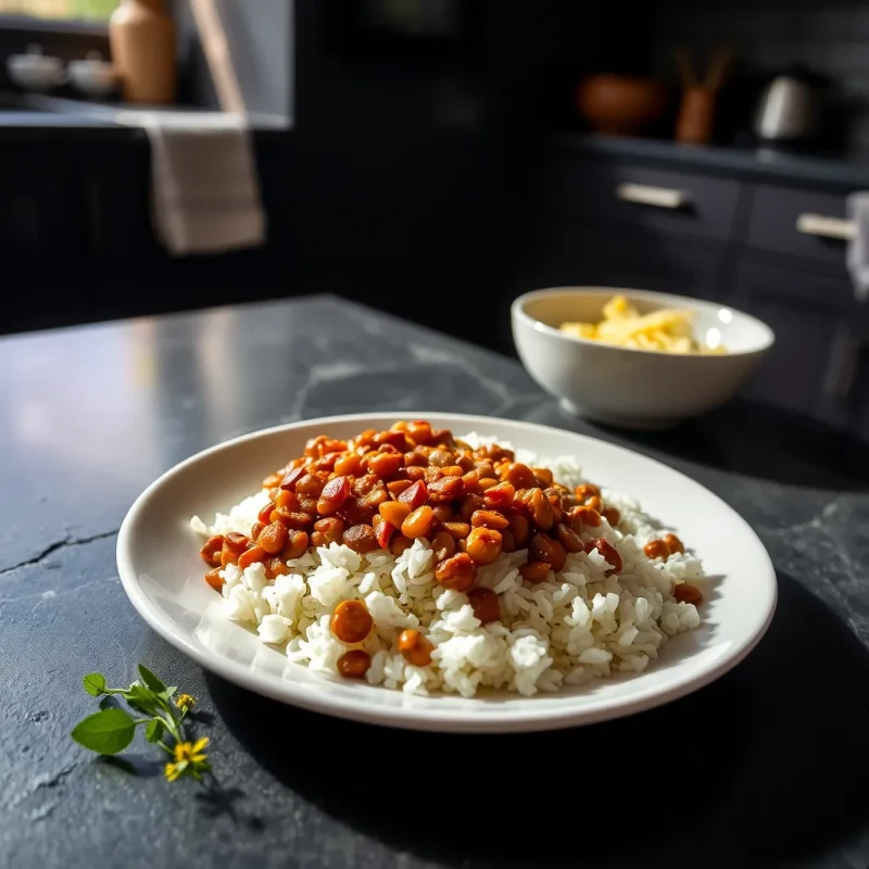 Червени лещи с басмати ориз - Рецепта