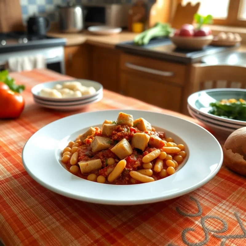 Трипи с маринара и нахут - Рецепта