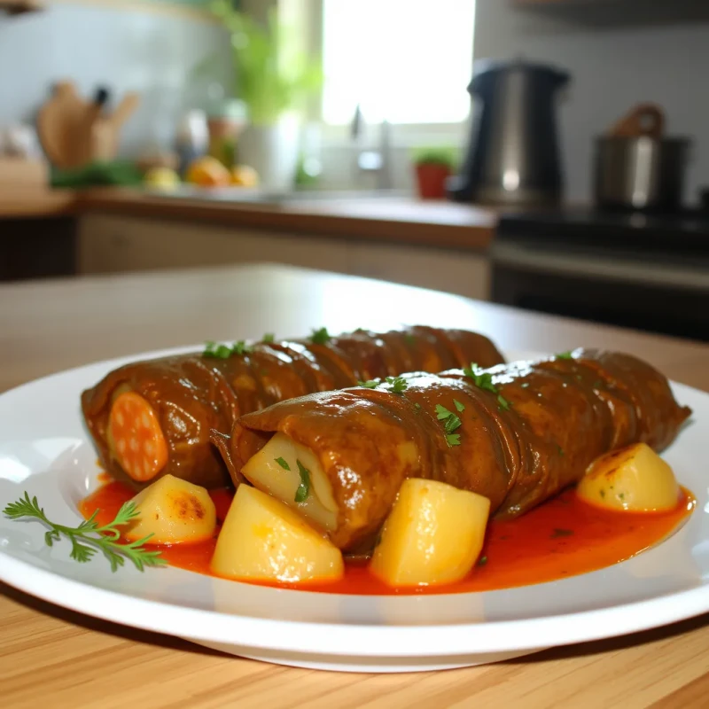 Долма с картофи - Рецепта